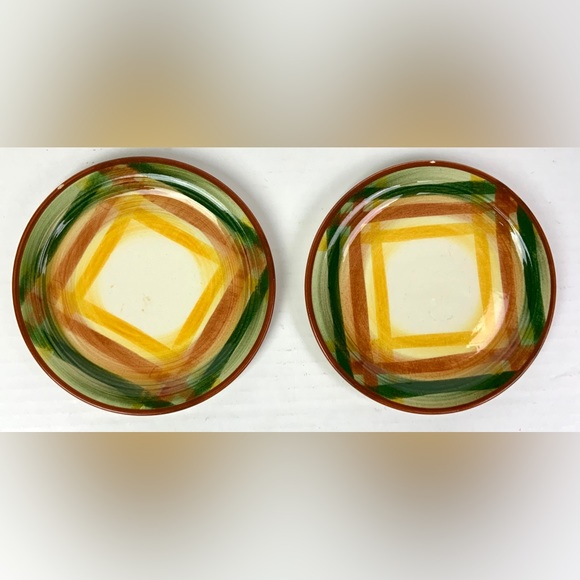 Vernonware | Dining | Vernonware Homespun Side Plates Usa Plaid Brown ...